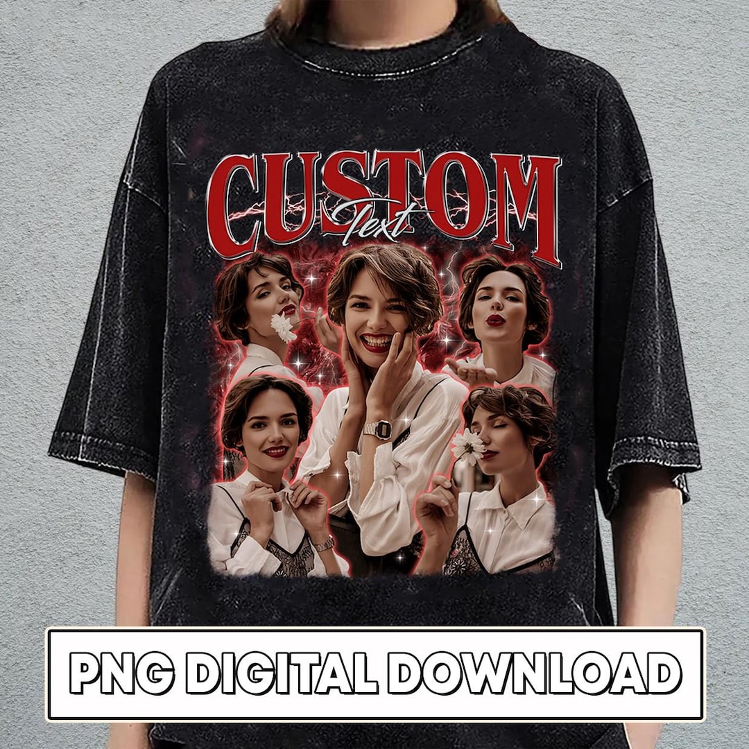 Custom Bootleg Rap Tee PNG, Personalized Bootleg Shirt, Customized Text ...