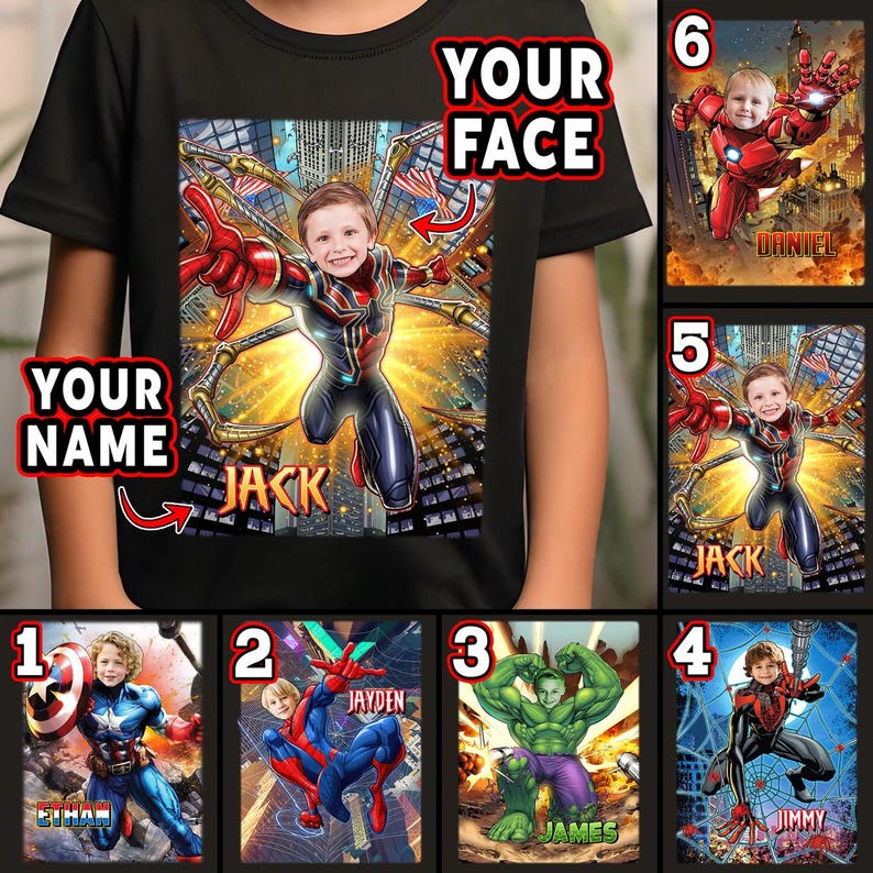 Personalized Super Hero Face Png, Super Hero Photo Png, Personalized ...
