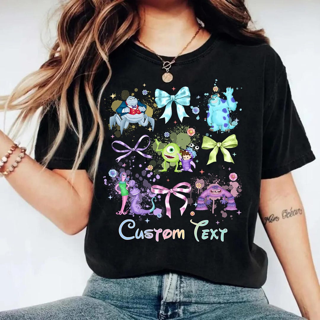 Coquette Bow Monster Inc Shirt, Milke and Sully Shirt, Monster ...