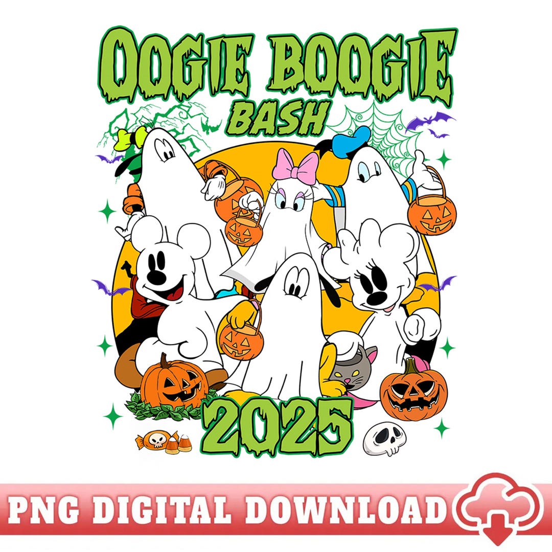 Mickey and Friends Ghost Halloween PNG, Oogie Boogie Bash 2025 ...