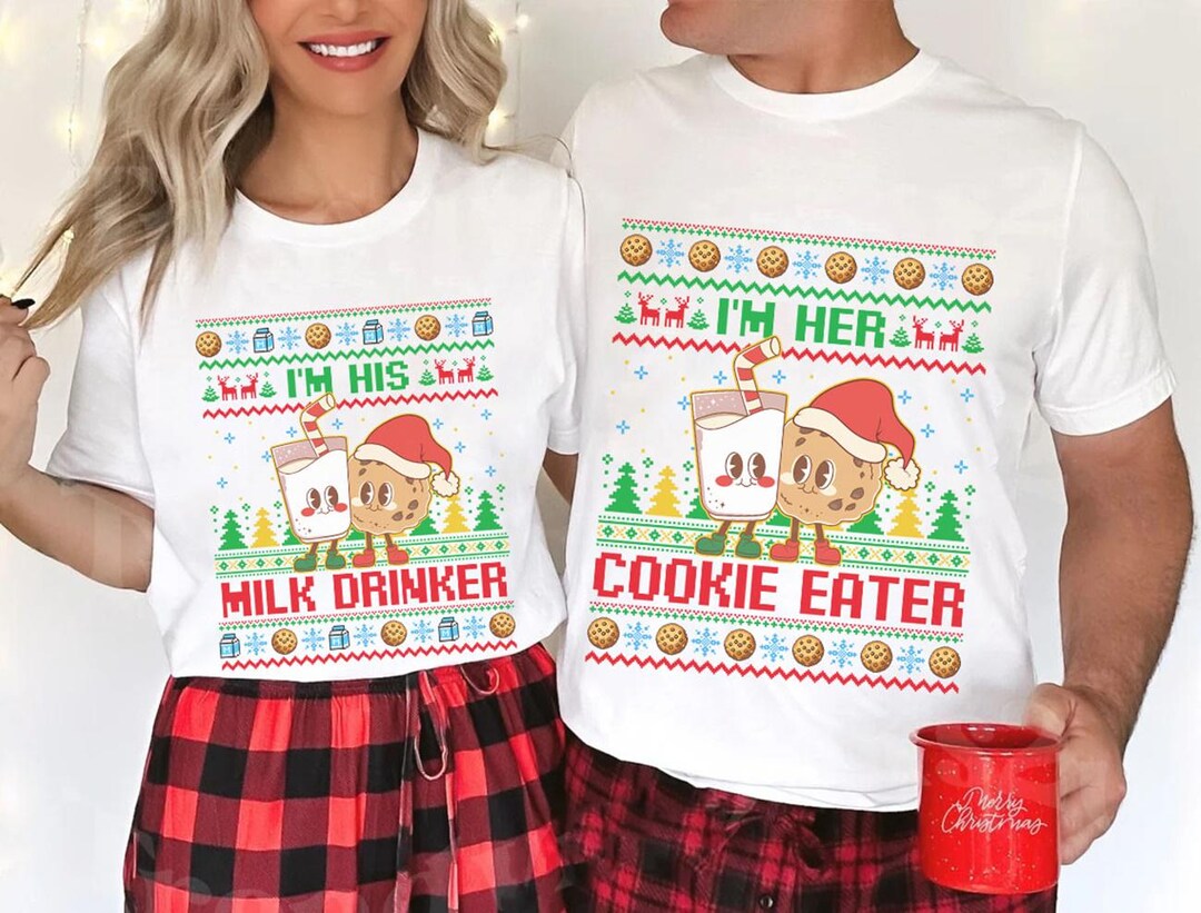 I'm His Milk Drinker Matching Couple Sweatshirt, I'm Her Cookie Eater ...