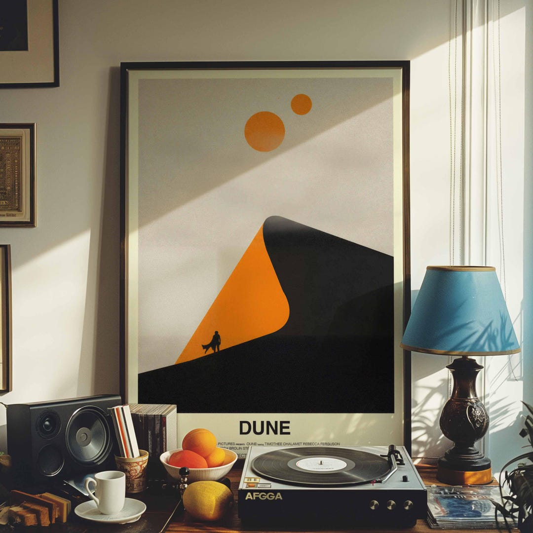Dune Minimalist Movie Poster | Sci-fi Wall Art | Denis Villeneuve Film ...