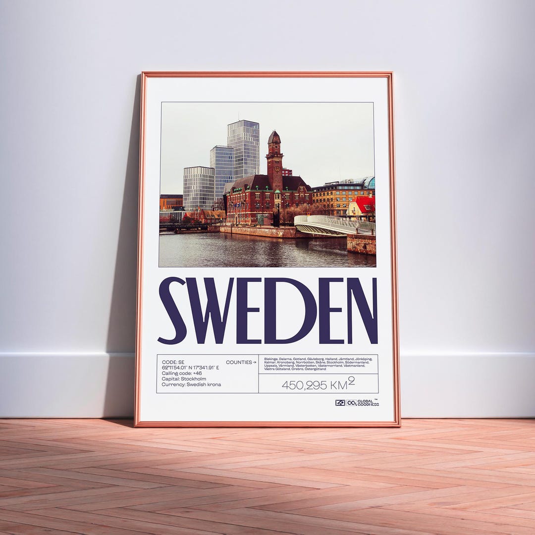 Sweden Print | Scandinavia Poster - Malmö Print | Travelling Fine Art ...