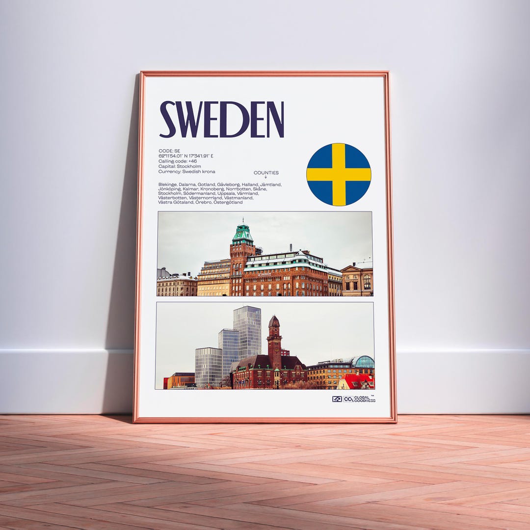 Sweden Print | Travel Poster - Sweden | Real Photo Poster, Sweden ...