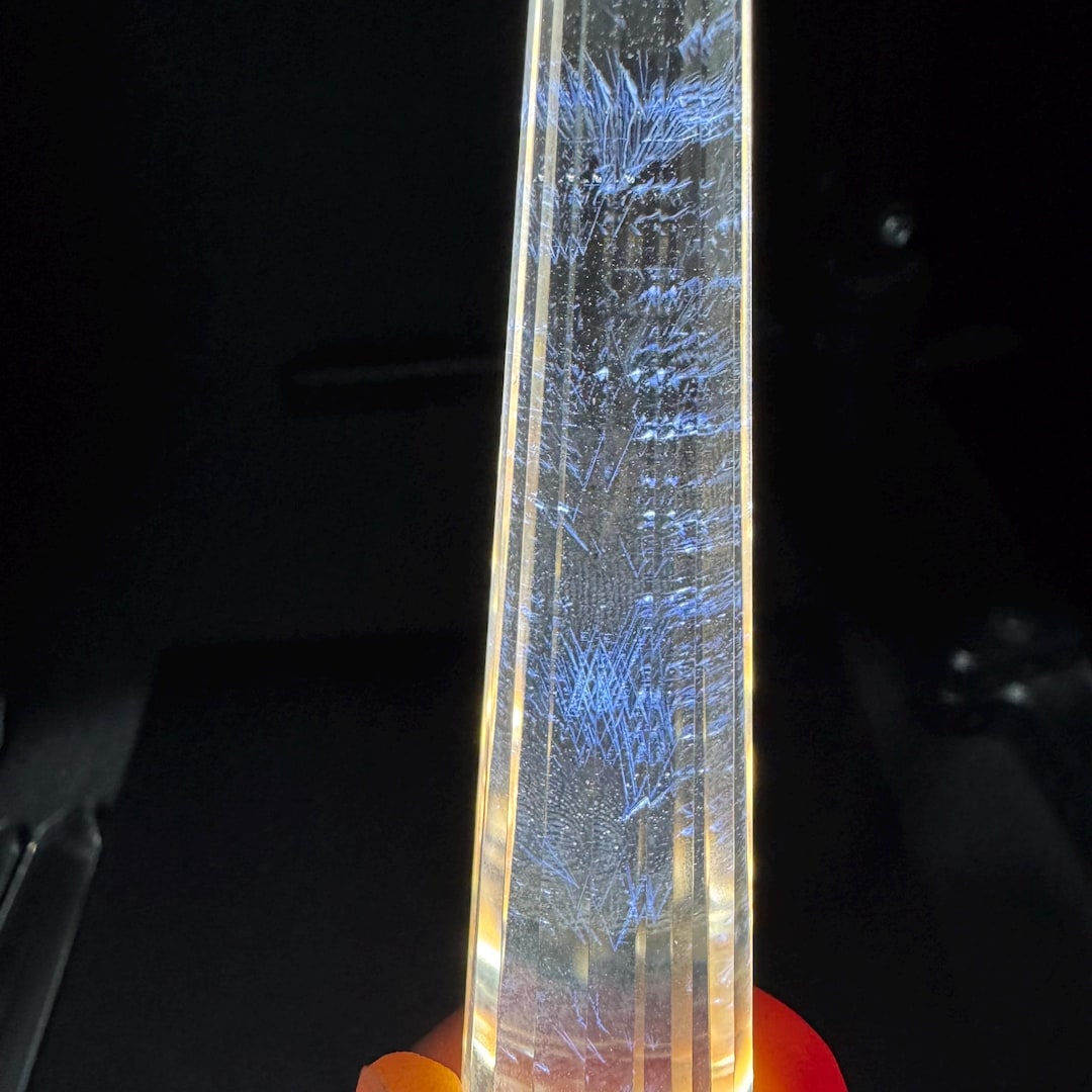 122mm 18 Sided Vogel Style Quartz Crystal Angel Feather Inclusions，rock ...