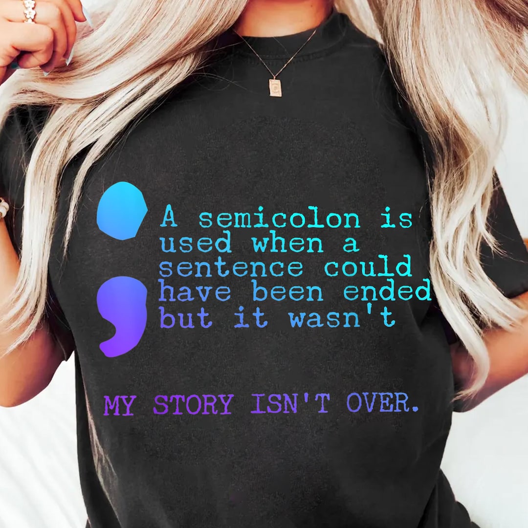 Semicolon Mental Health Awareness PNG: 'my Story Isn't Over' (digital ...