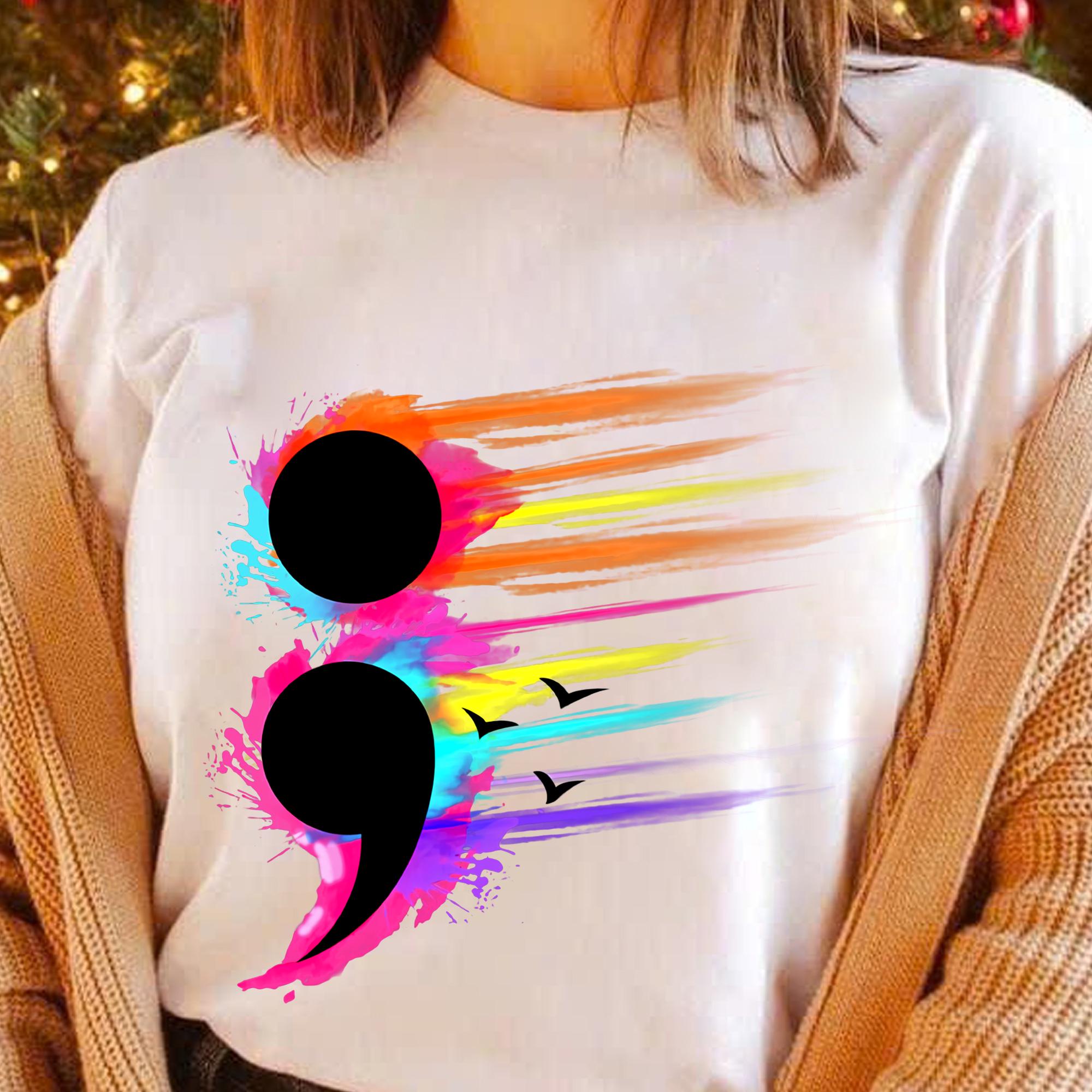 Semicolon Symbol PNG | Mental Health Awareness Digital Art ...