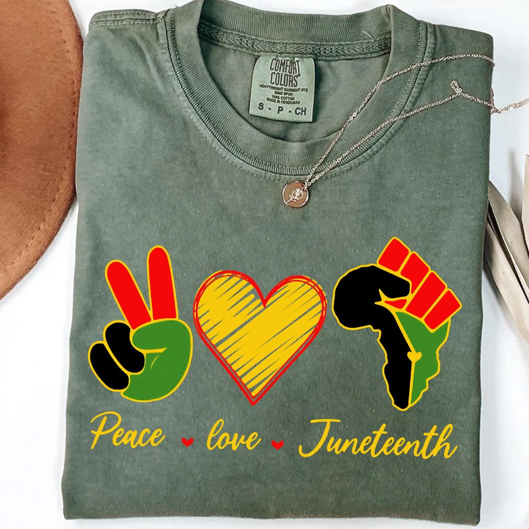 Peace Love Juneteenth PNG – Black History Month PNG – African American ...