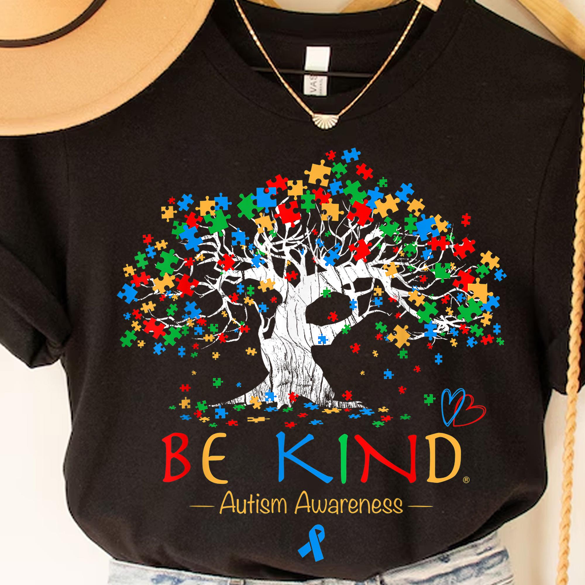 Be Kind Autism Awareness PNG: Puzzle Tree Design (digital Download) - Etsy