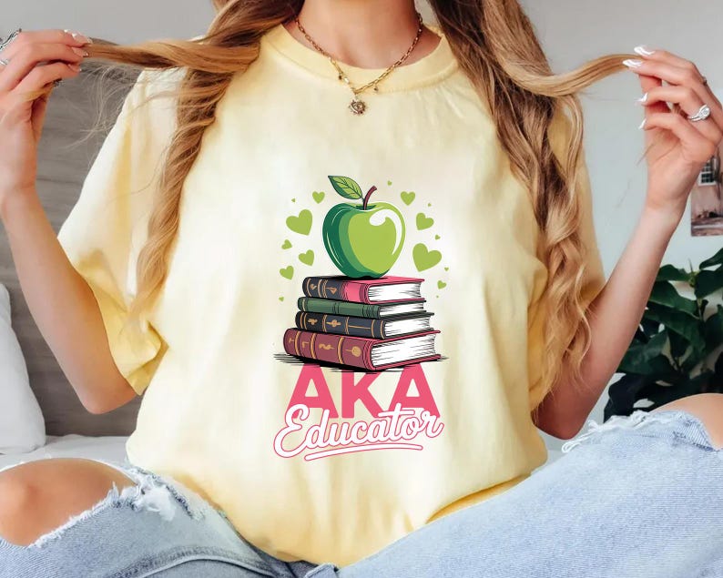 AKA Teacher Pride Png - Green Apple Clipart (digital Download) - Etsy