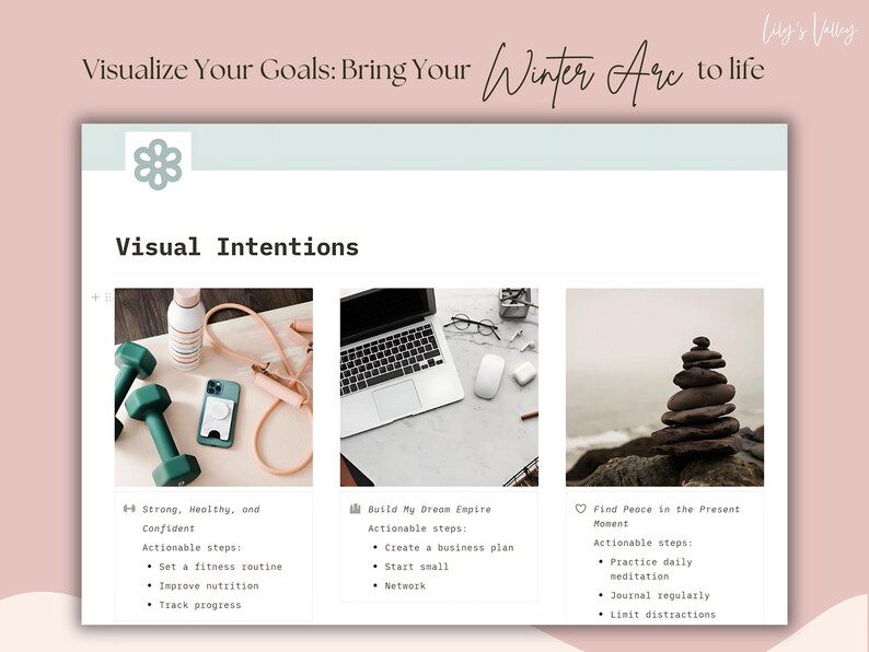 Winter Arc Planner for Notion | 90-day Digital Goal Tracker for Habits ...