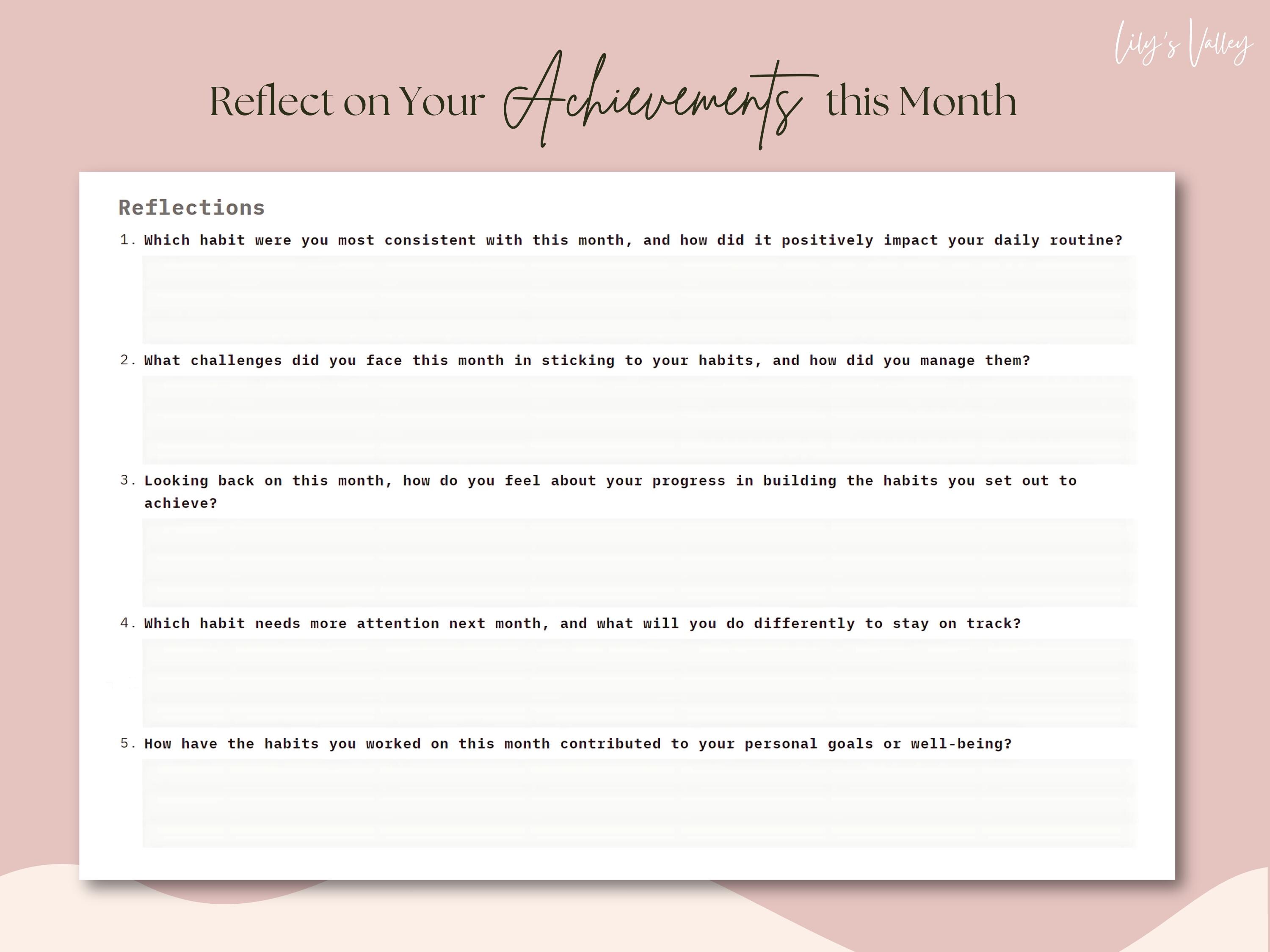 Monthly Habit Tracker Template for Notion | Daily Tracker & Monthly ...