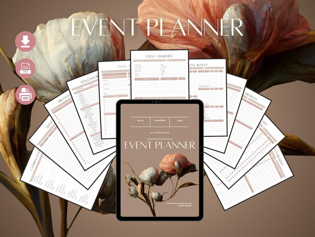 Ultimate Event Planner PDF Printable Organizer for Parties, Weddings ...