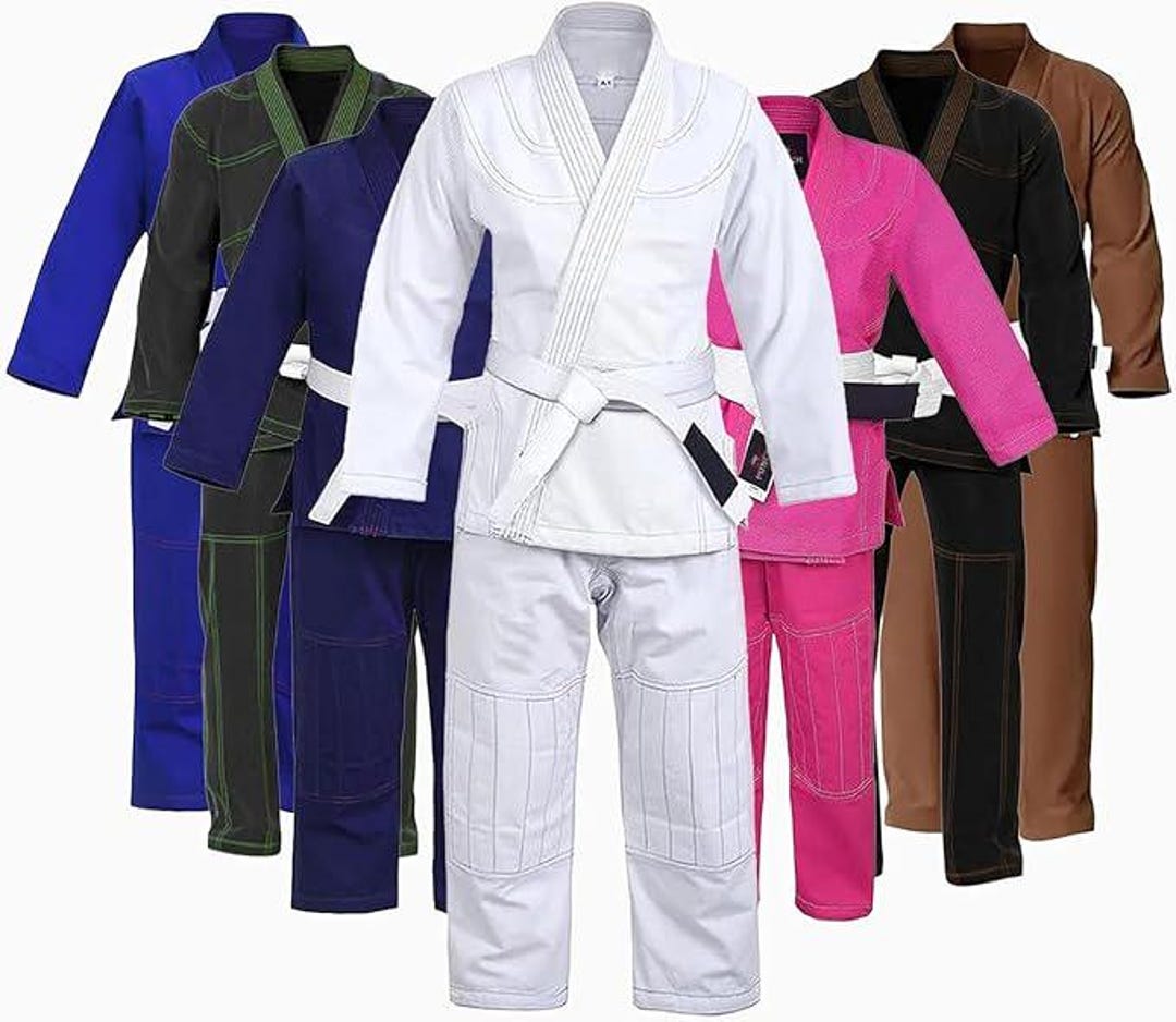 BJJ Gi Suit Lightweight Brazilian Jiu Jitsu Kimono MMA Boxing Uniform ...
