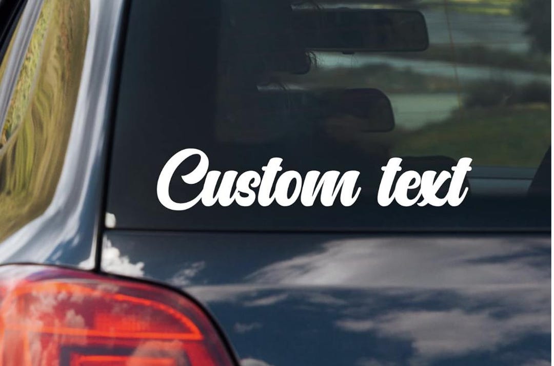 Custom Vinyl Car Decals - Personalized, Durable, and Stylish! - Etsy