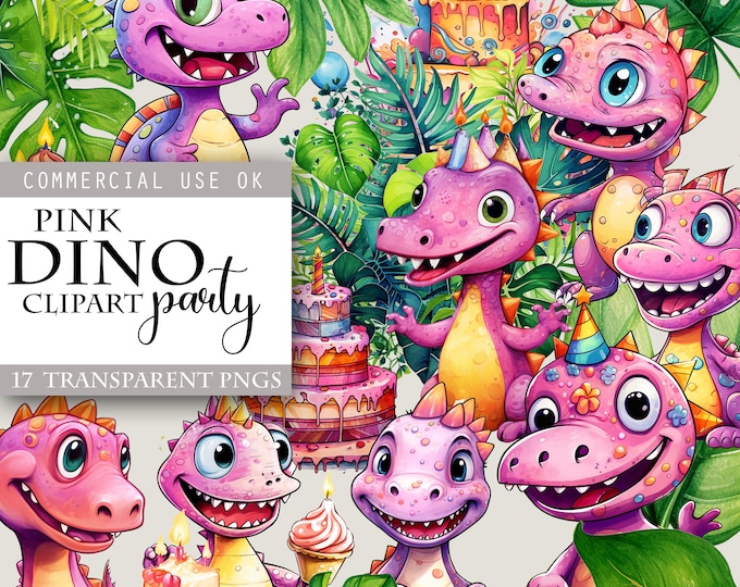 Watercolor Baby Dinosaur Clipart Bundle Cute Nursery Art, Dino Baby ...