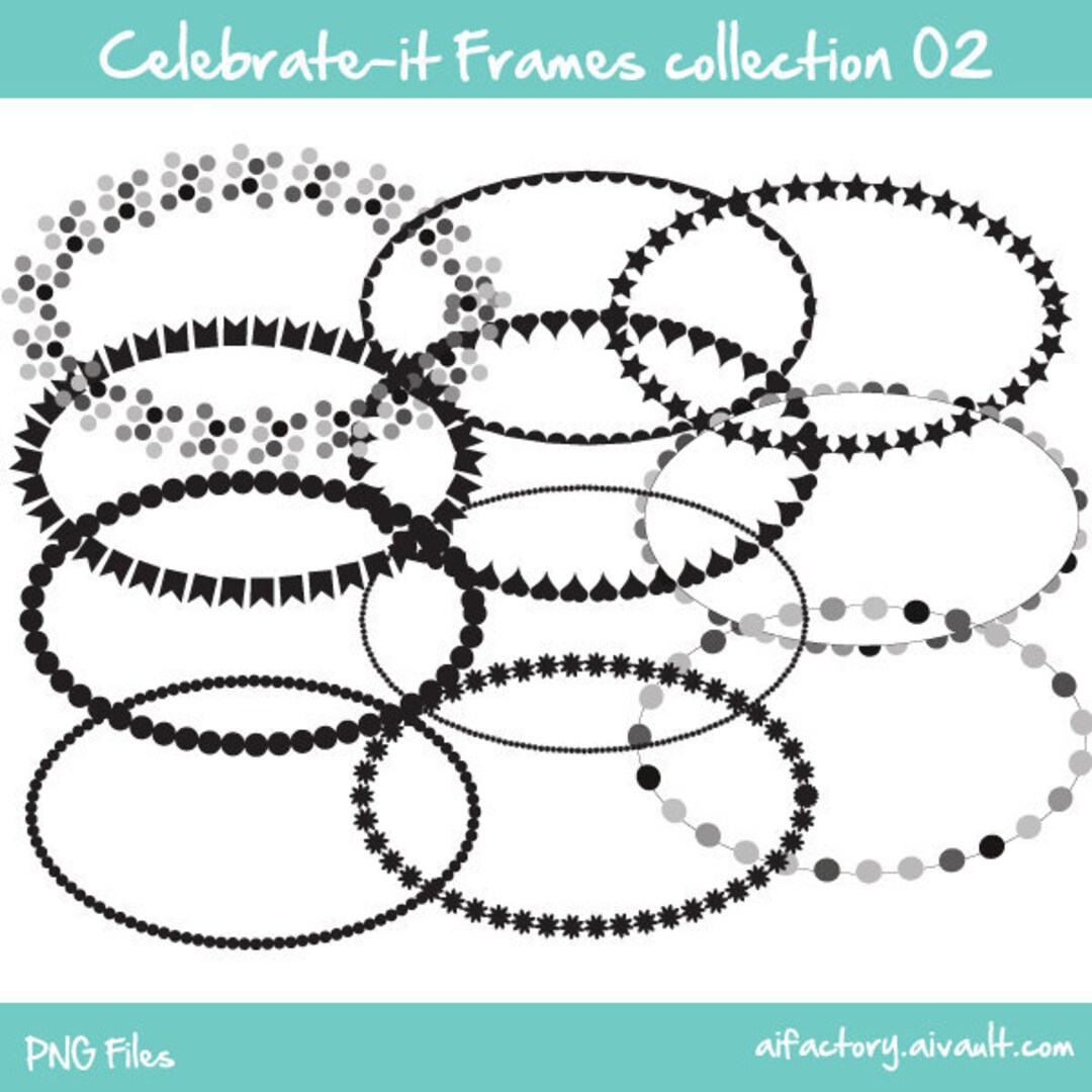 Frame Clip Art, Oval Frames Clipart,oval Labels / Frames Clip Art Set ...
