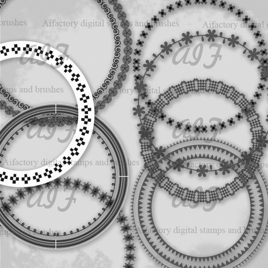 15 Frames Brushes Scallop Round Circular Photo Frames Pngs Lace Borders ...