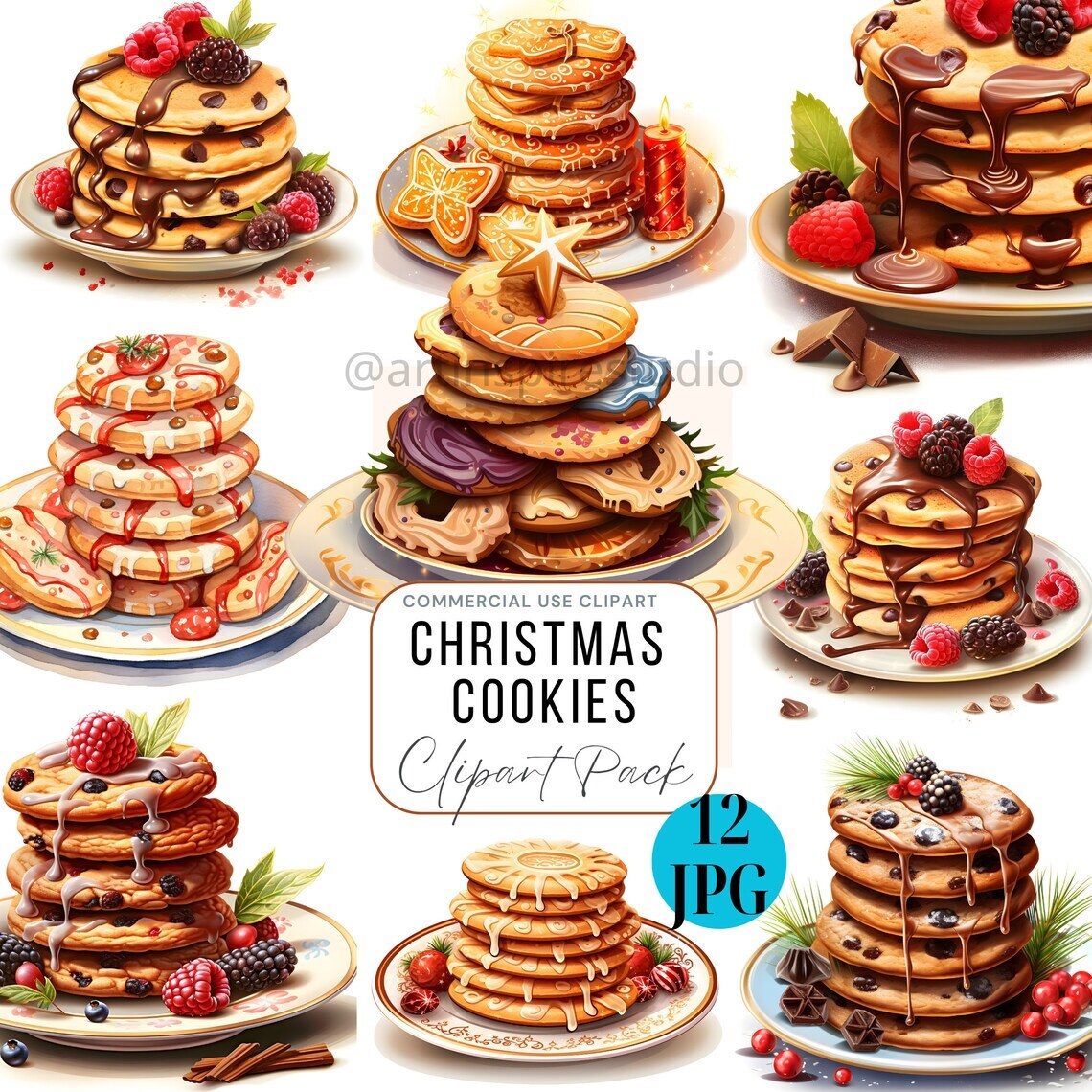 Christmas Mega Bundle Clipart Png 219 Christmas Clip Art Mega Christmas ...