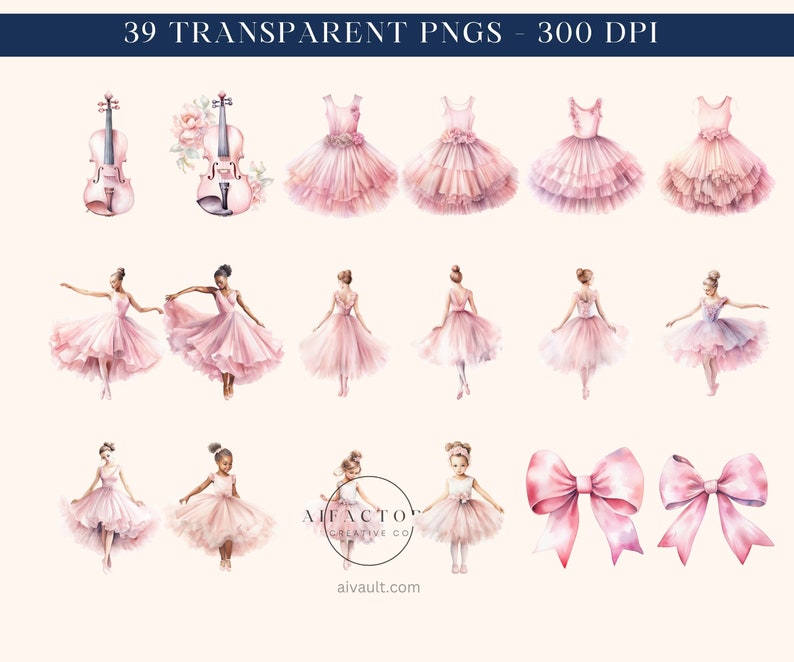 Watercolor Ballerina Clipart, Ballet Watercolor Clipart, Ballet Clip ...