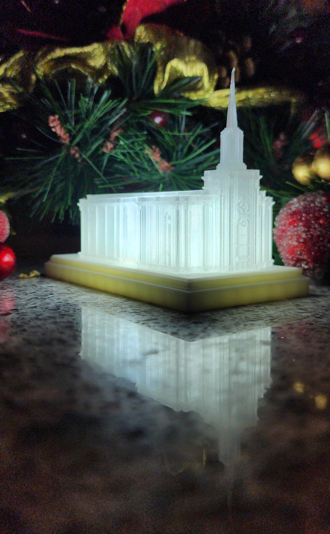 St Louis LDS Temple 3d Model With LED Light, USB Dimmer Switch & Wall ...