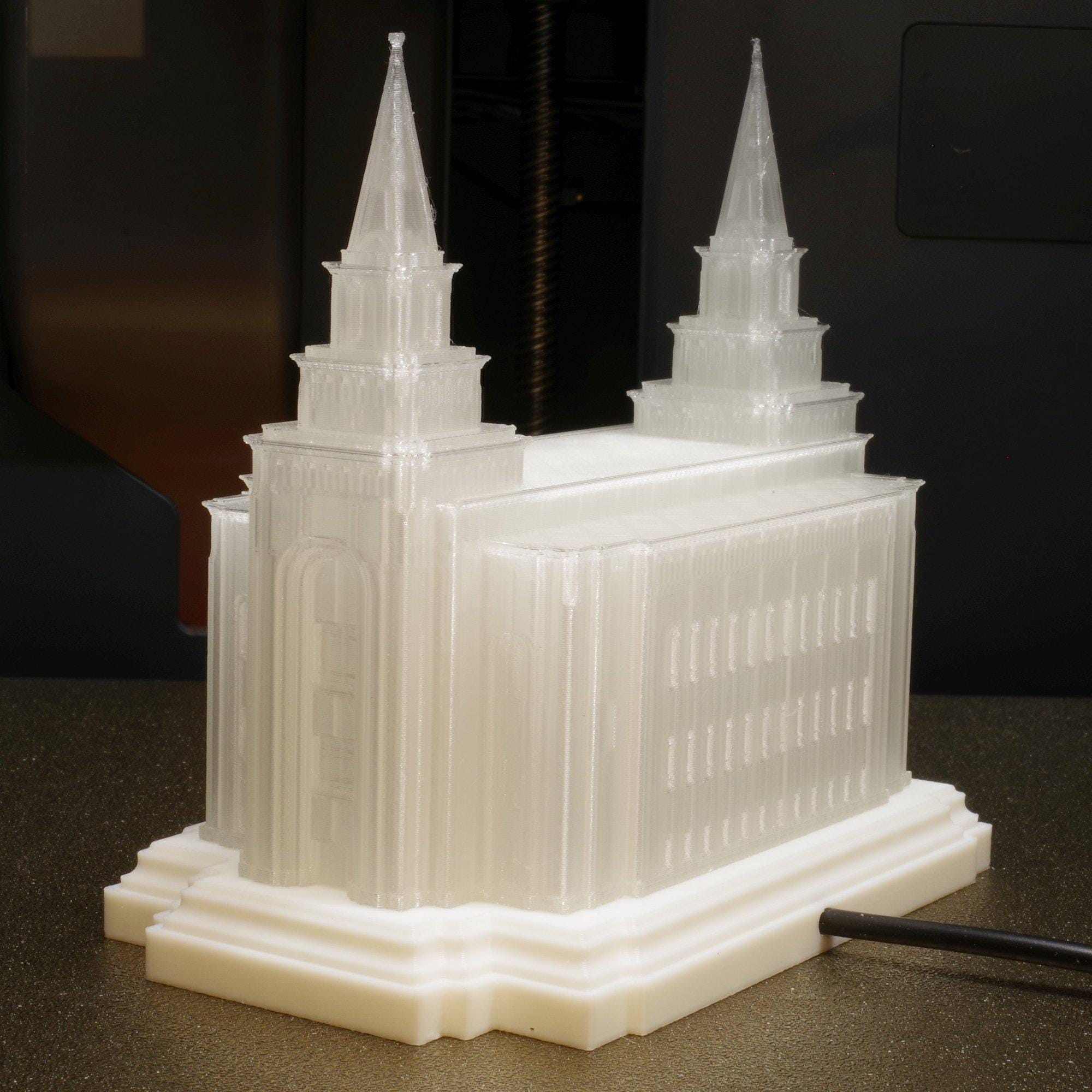 Kansas City LDS Temple 3d Model With LED Light, USB Dimmer Switch ...