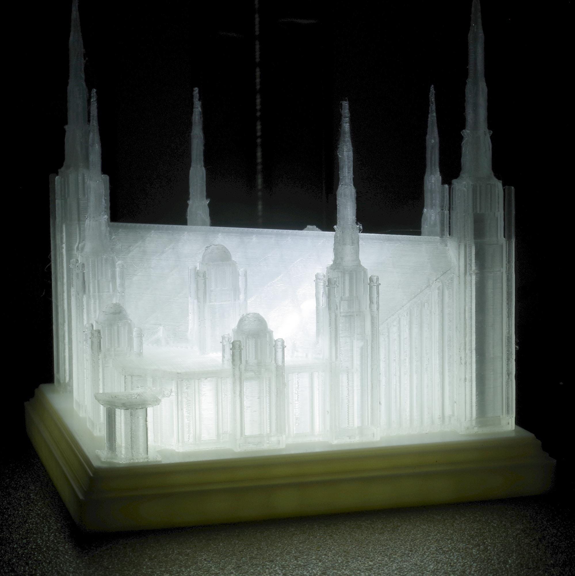 Portland Oregon LDS Temple 3d Model With LED Light, USB Dimmer Switch ...