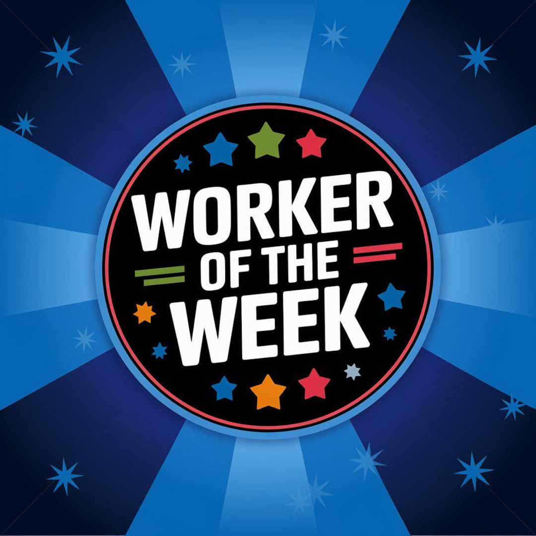 Worker of the Week Sticker Template - Etsy