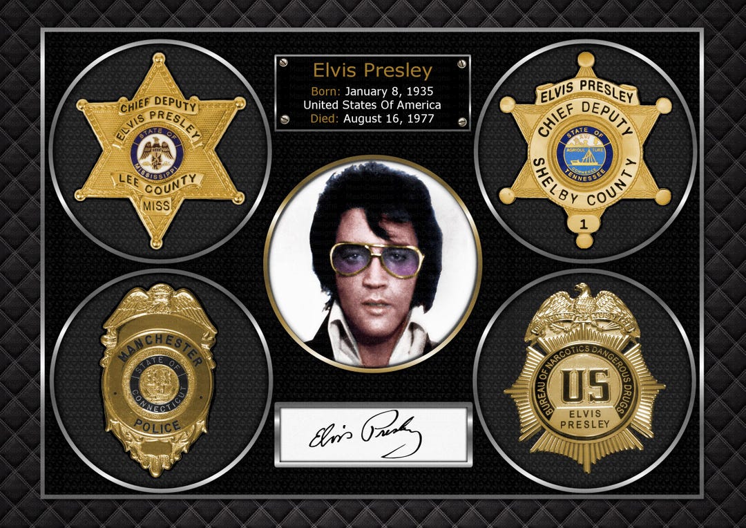 Elvis Presley - Police Badges - Exclusively Made by Mashed Designs - Etsy