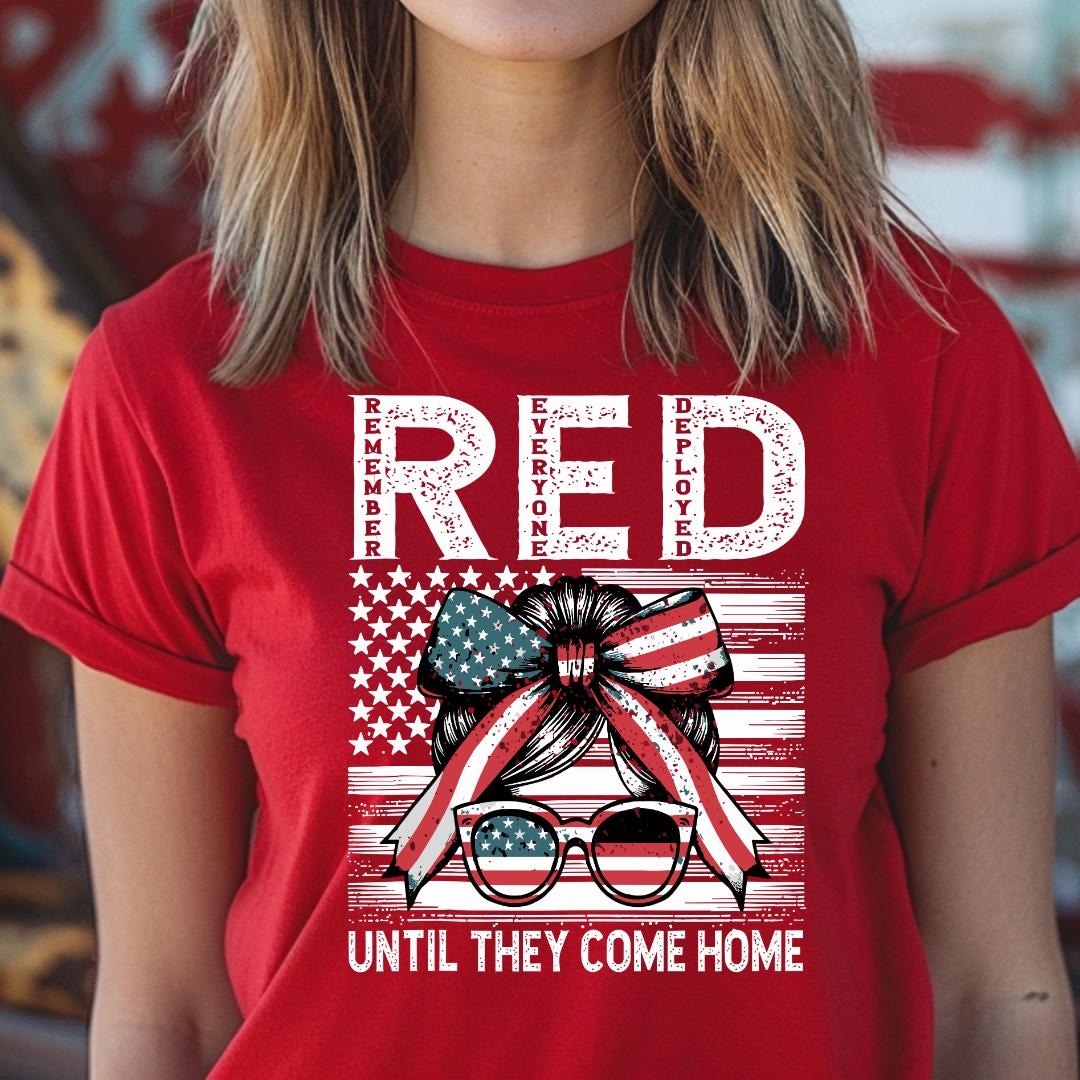 Remember All Deployed Shirt | Military Support | RED Friday Tee ...