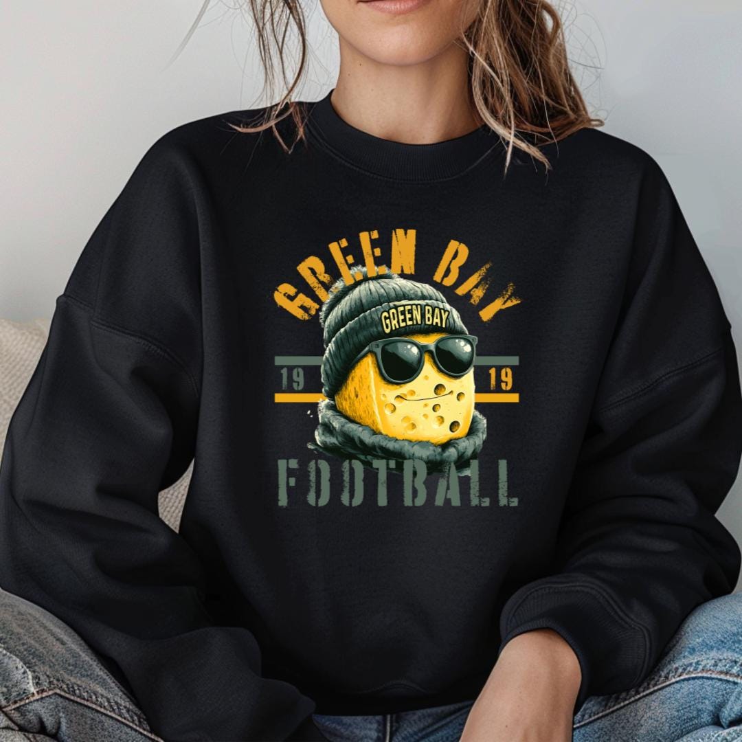 Green Bay Football | NFL | Cheese Head | Tailgate | T-shirt, Crewneck ...
