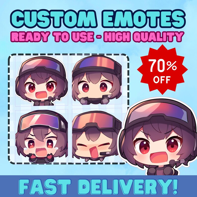 Custom Chibi Cute Emotes | Twitch Emotes | Animated Emotes | Emote ...