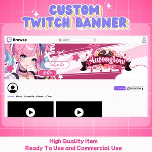 Custom Twitch Banner | Custom Chibi Cute Banner | Twitch Banner | Anime ...