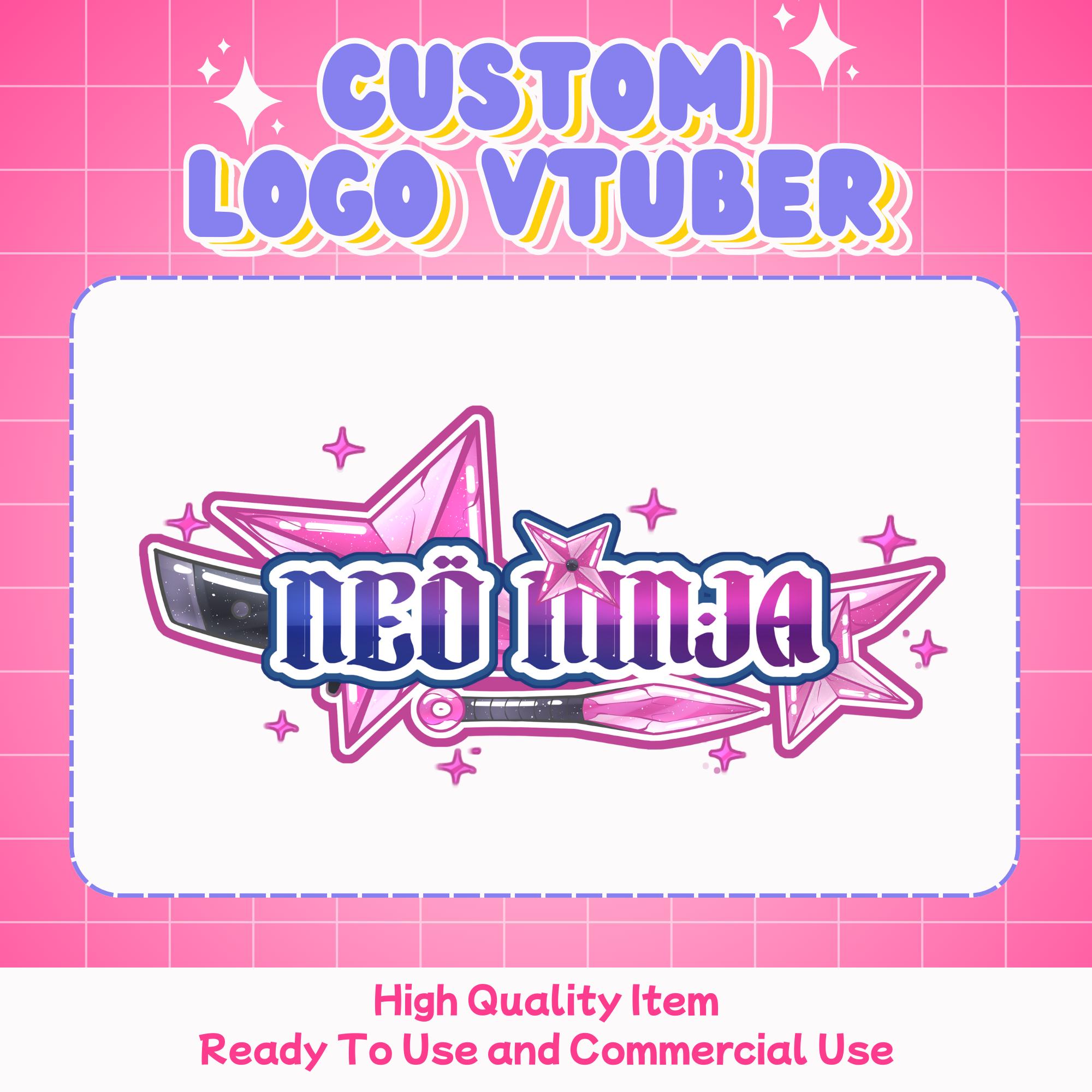Custom Cute Vtuber Logo | Vtuber Logo, Custom Vtuber Logo Commission ...