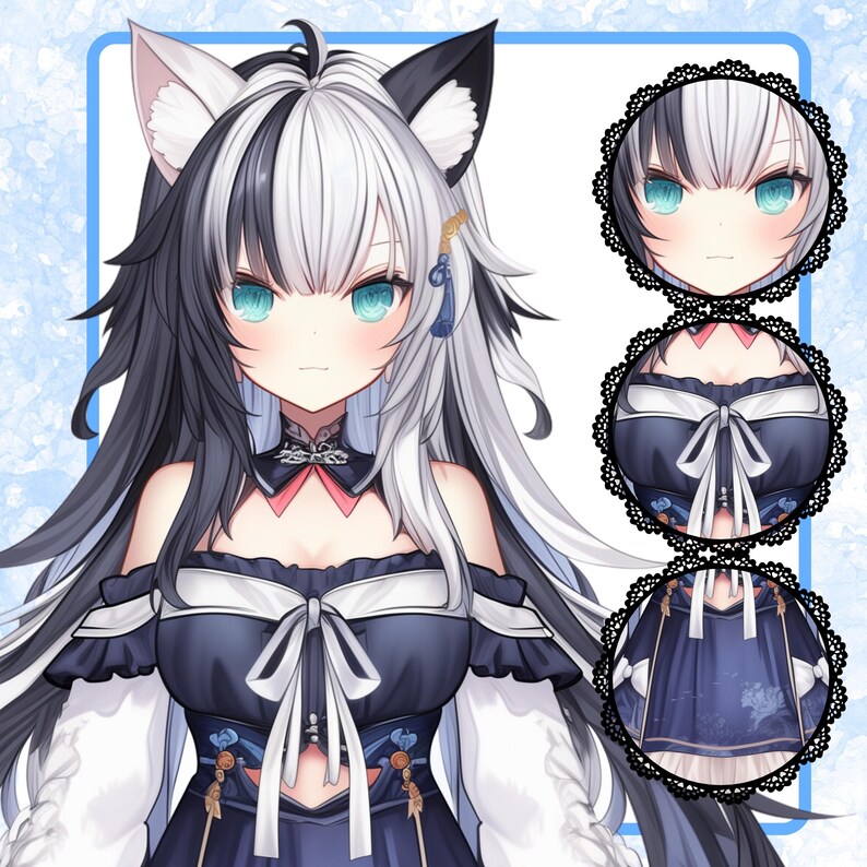 CUSTOM Vtuber Model for Commercial Use Live 2D Vtuber Model Vtuber ...