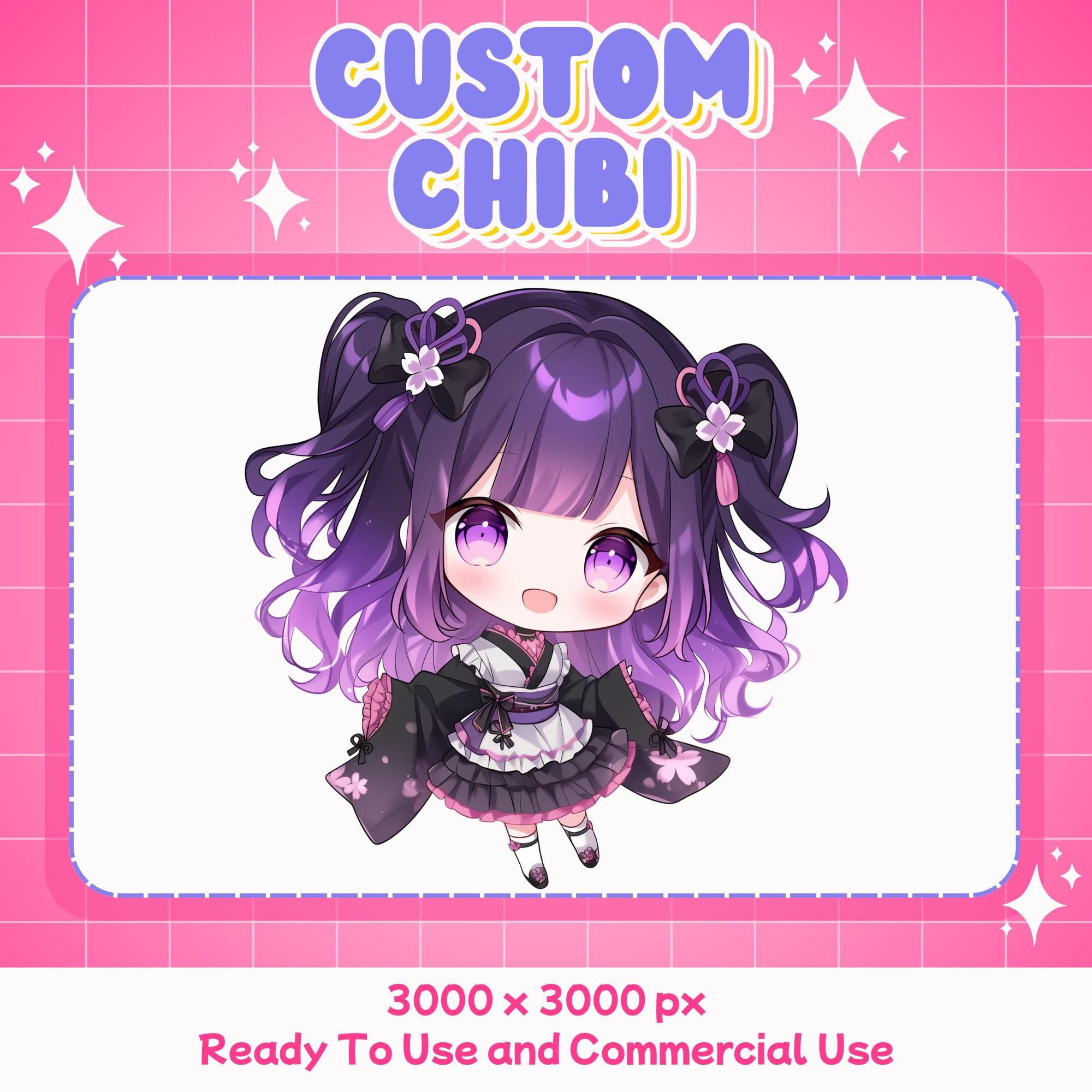 Custom Couple Chibi, Chibi Character, Chibi Logo, Cute Chibi, Chibi ...