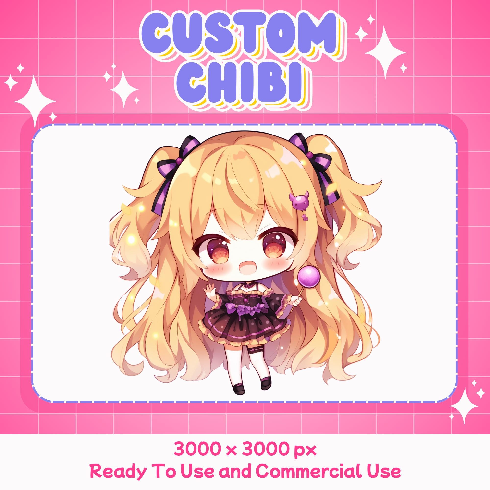 Custom Couple Chibi, Chibi Character, Chibi Logo, Cute Chibi, Chibi ...