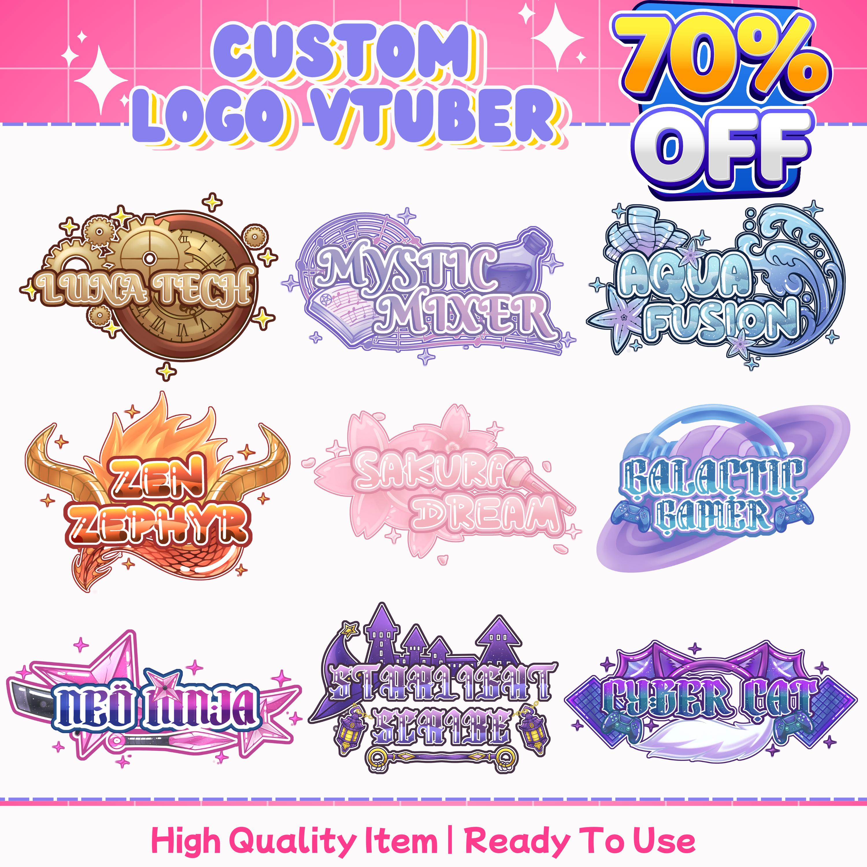 Custom Cute Vtuber Logo Vtuber Logo Custom Vtuber Logo Commission Cute ...