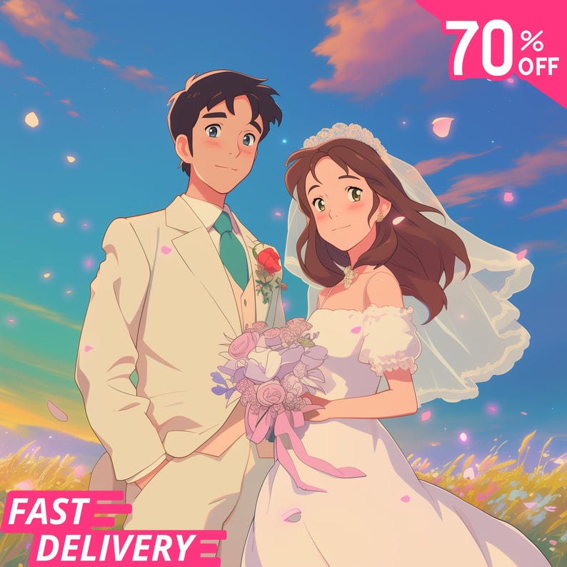 Custom Ghibli-style Art | Anime Portraits for Couples, Families & Pets ...