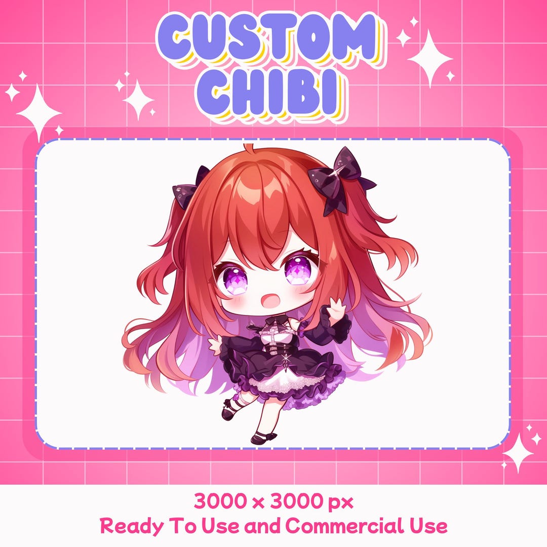 Custom Couple Chibi, Chibi Character, Chibi Logo, Cute Chibi, Chibi ...