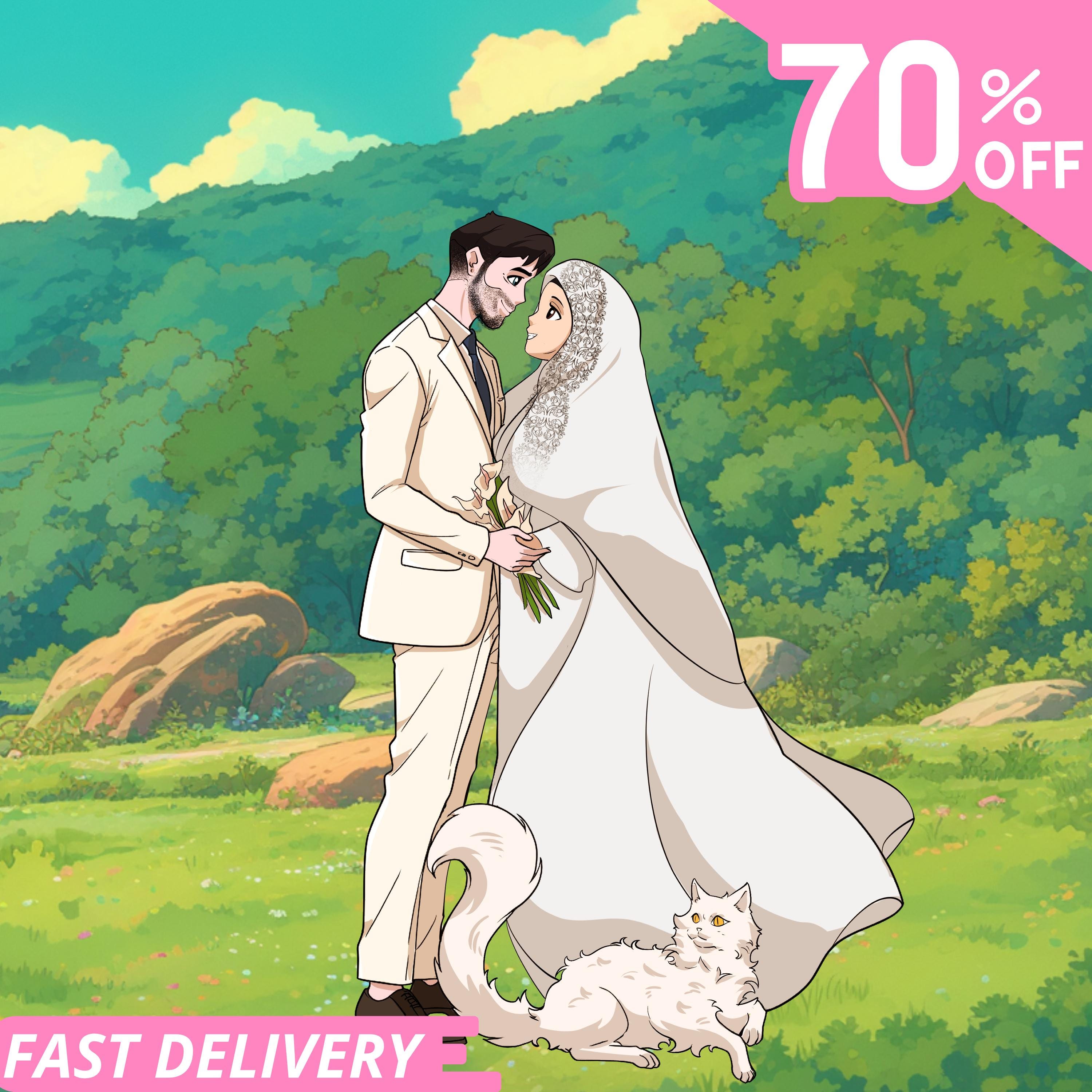 Custom Ponyo Ghibli-style Art | Anime Portraits for Couples, Families ...