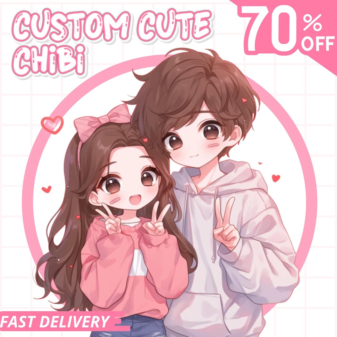 Custom Chibi Portraits for Couples, Families, and Pets | Personalized ...