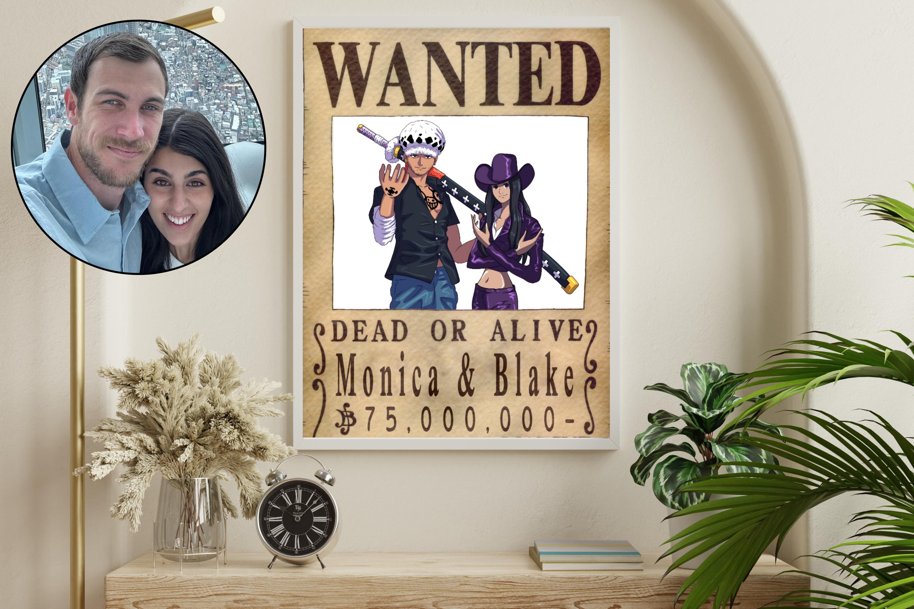 Custom One Piece Anime Portrait | Personalized Wanted Poster Art - Etsy