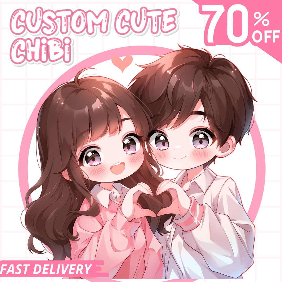 Custom Chibi Portrait Commission | Couple Portrait | Family Portrait ...