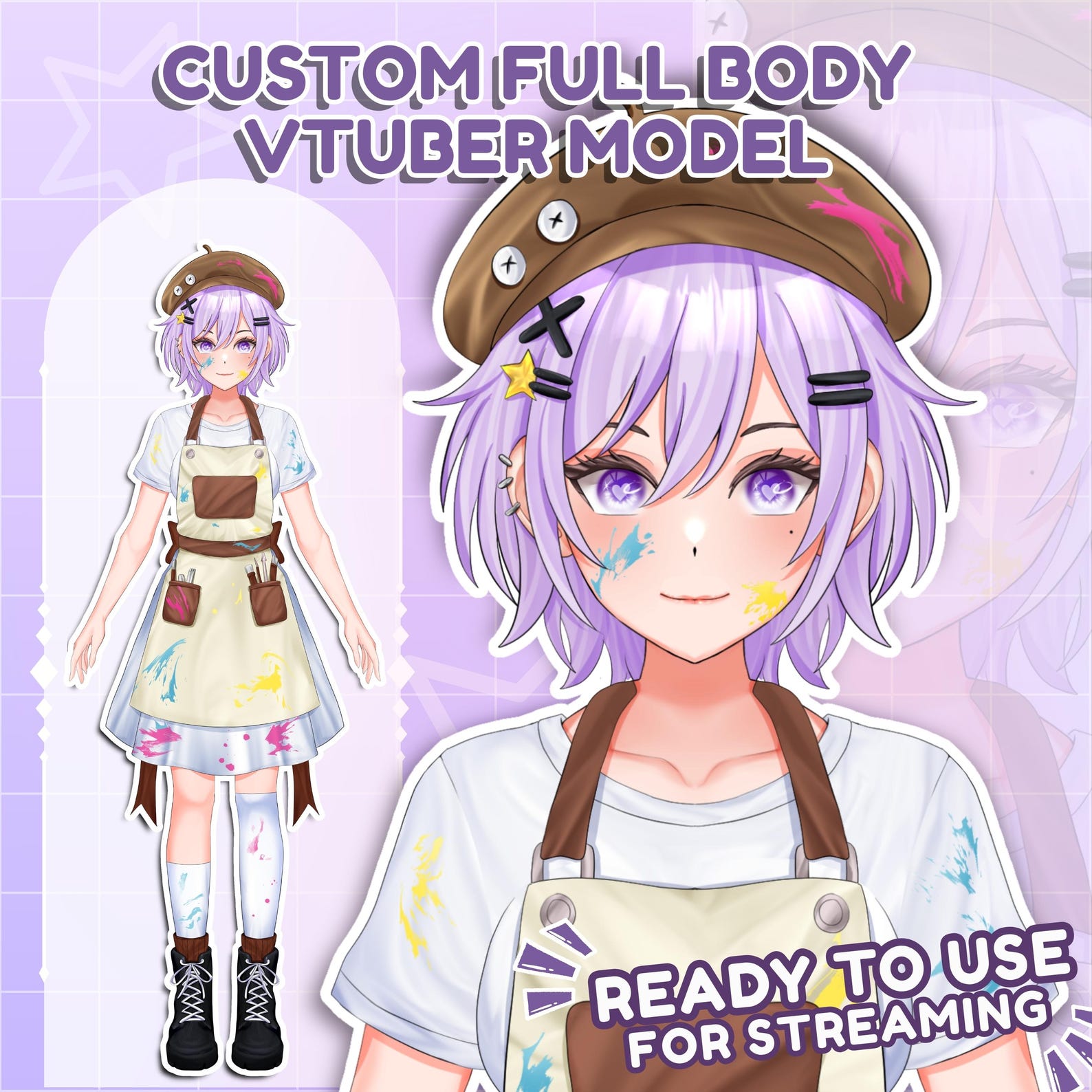 Custom Full Body Live2d Vtuber Model Commission | Fully Rigged & Ready ...