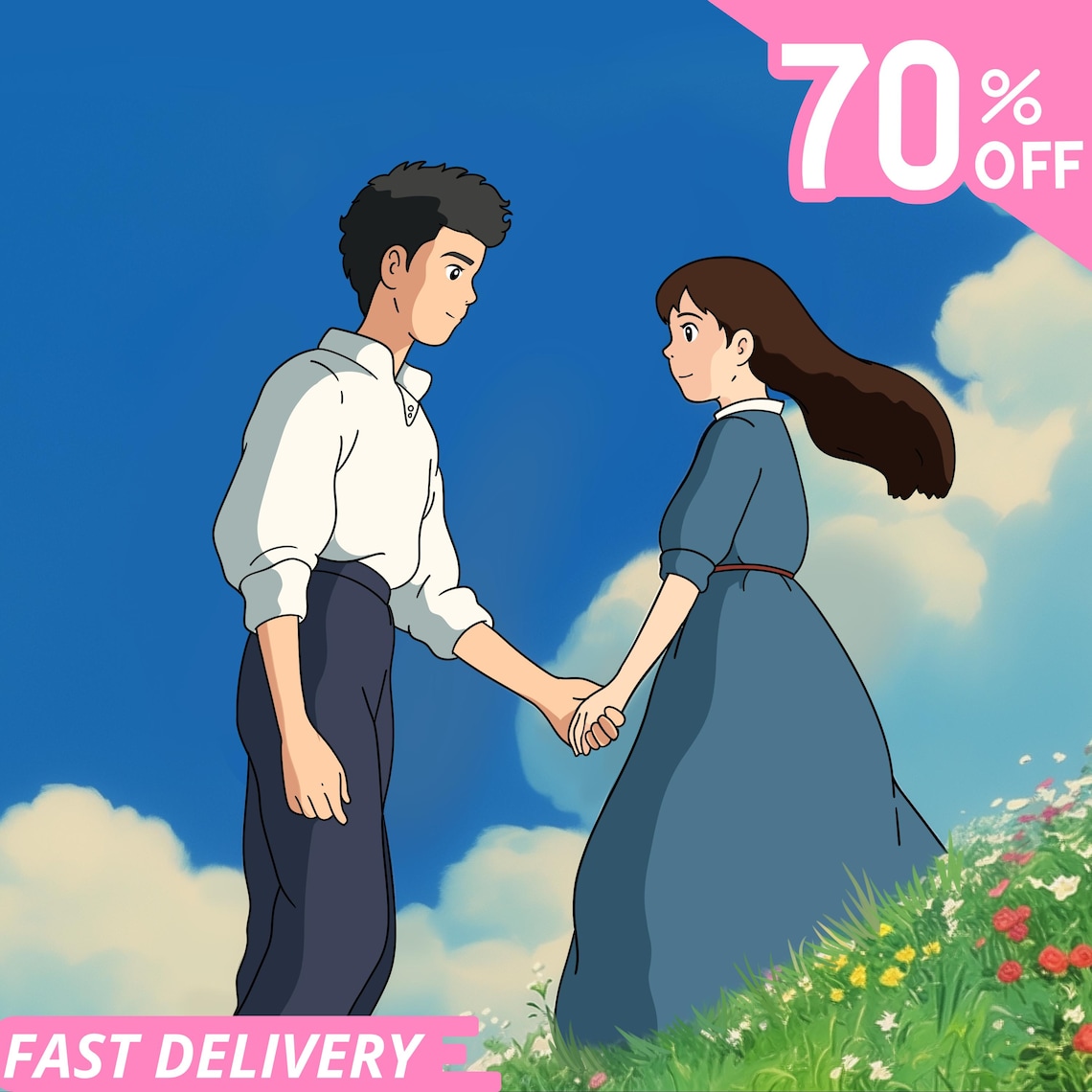 Custom Ponyo Ghibli-style Art | Anime Portraits for Couples, Families ...