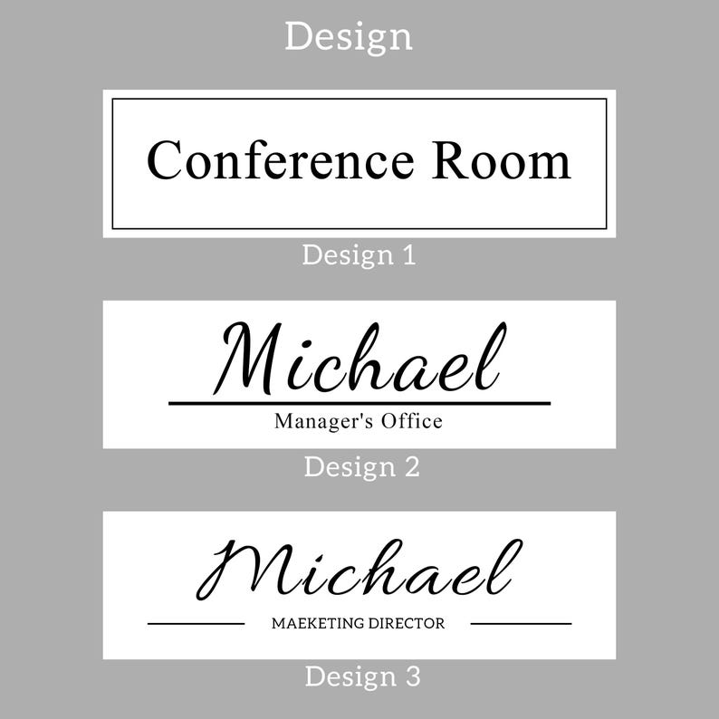 Wall Sign Name Plate Door Name Plate Office Gifts Executive Sign Wall ...
