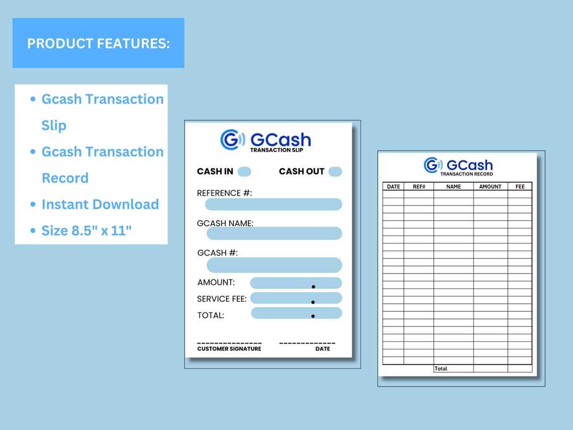 Gcash Transaction List and Transaction Record Digital Download | PDF ...