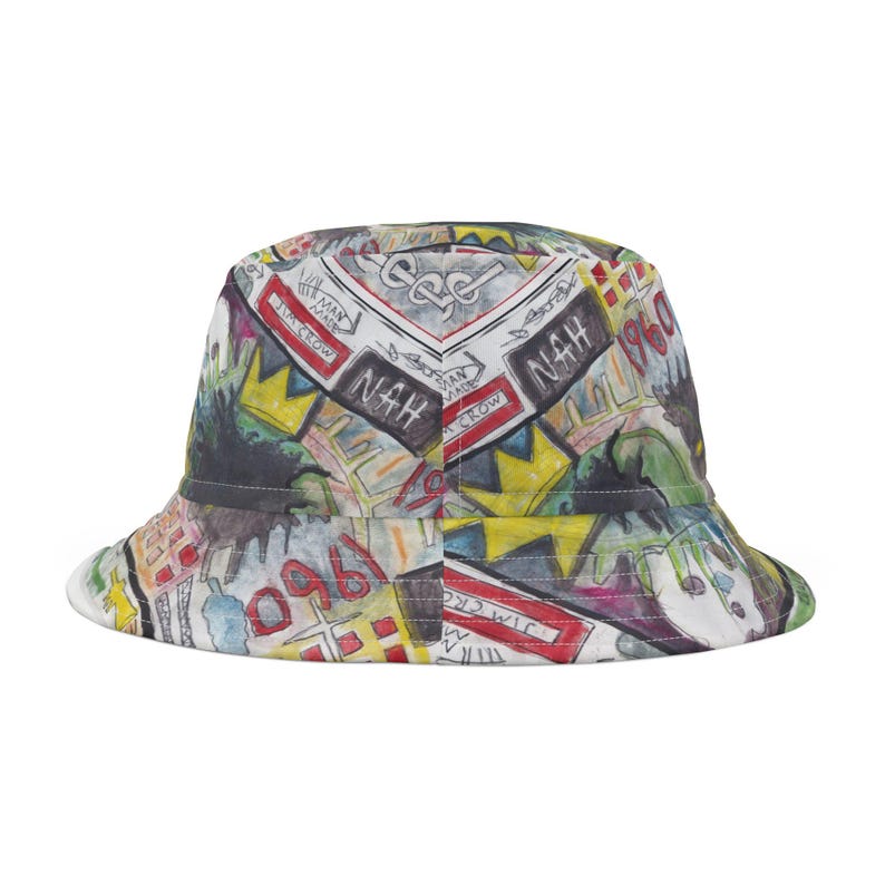 JAMO Basquiat Bucket Hat Colorful Artistic Bucket Hat, Unique Summer ...