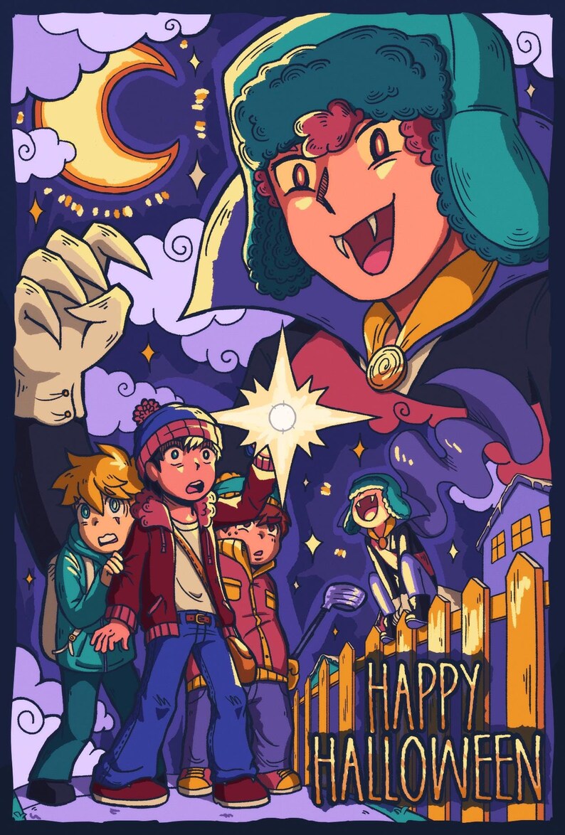 South Park Kyle Broflovski Vampire Halloween Poster 8 X 12, 12 X 18 or ...